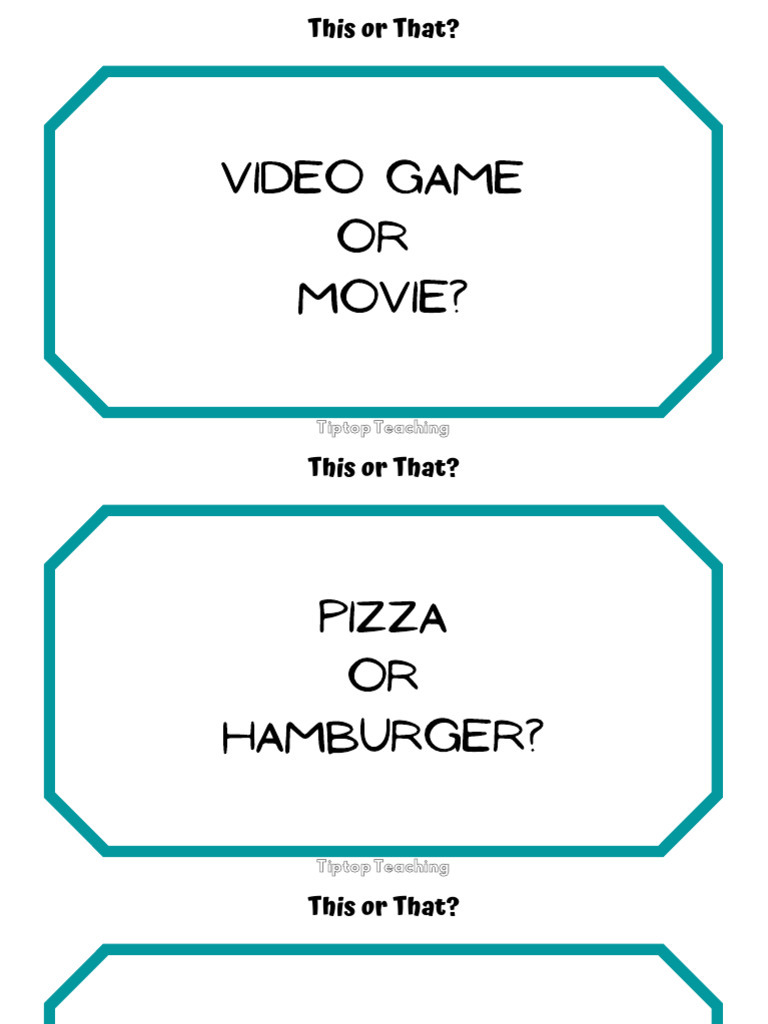 This or That | PDF