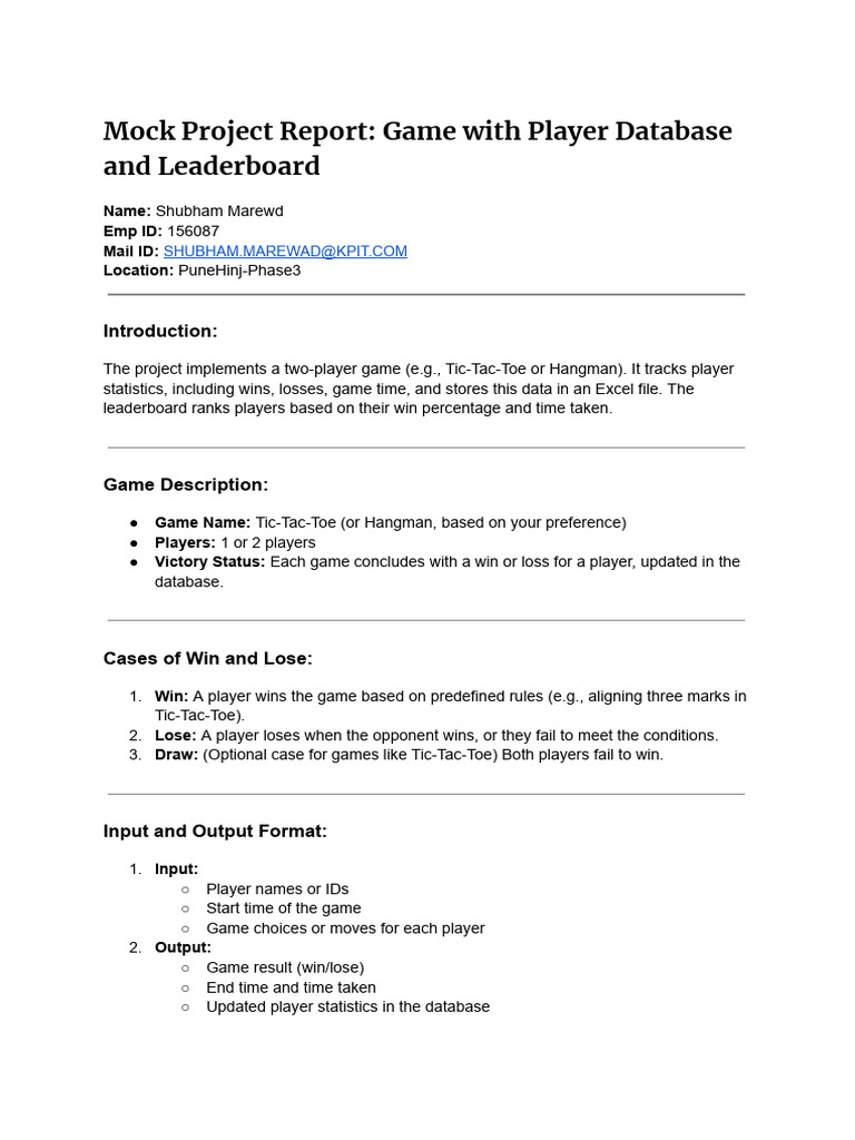 Mock Project Repor | PDF | Databases | Information Technology