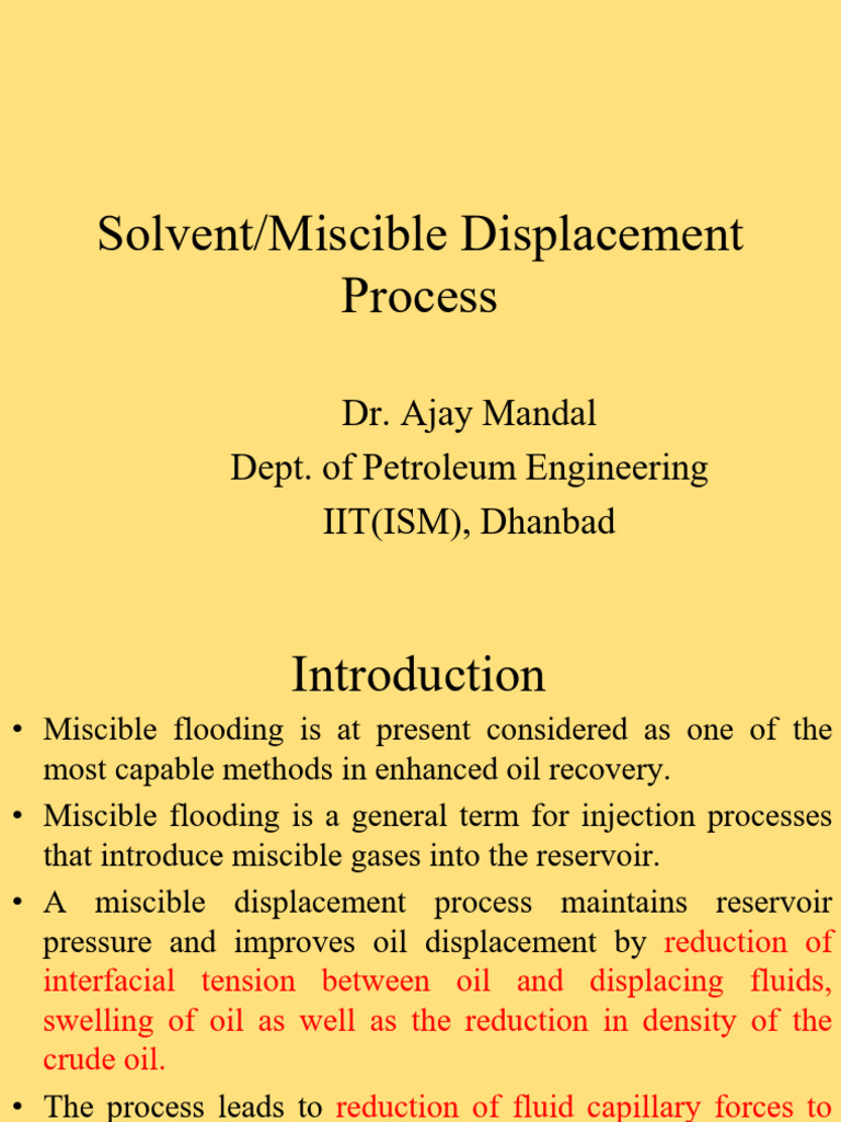 Miscible A | PDF | Enhanced Oil Recovery | Petroleum Reservoir