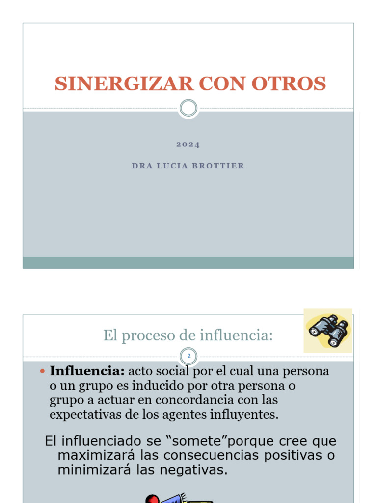 03 Sinergizar Con Otros | PDF | Pensamiento | Las emociones