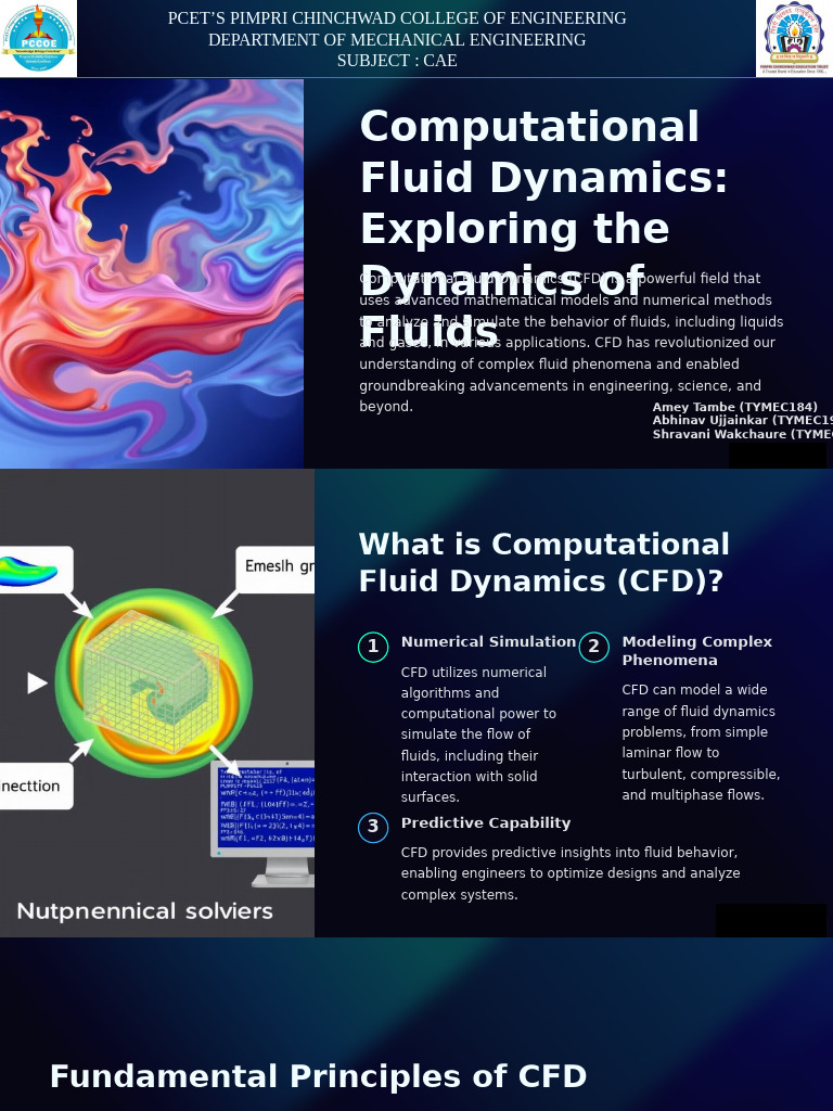CFD CAE Presentation | PDF | Computational Fluid Dynamics | Fluid Dynamics