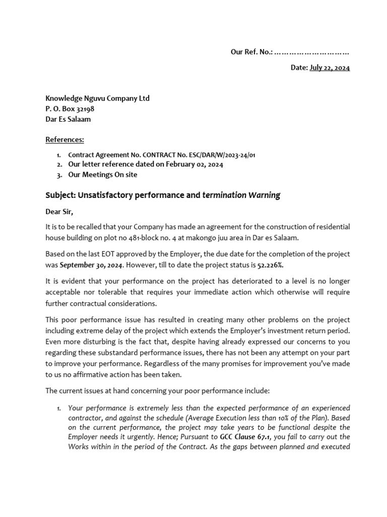 Warning Letter | PDF | Employment | Private Law