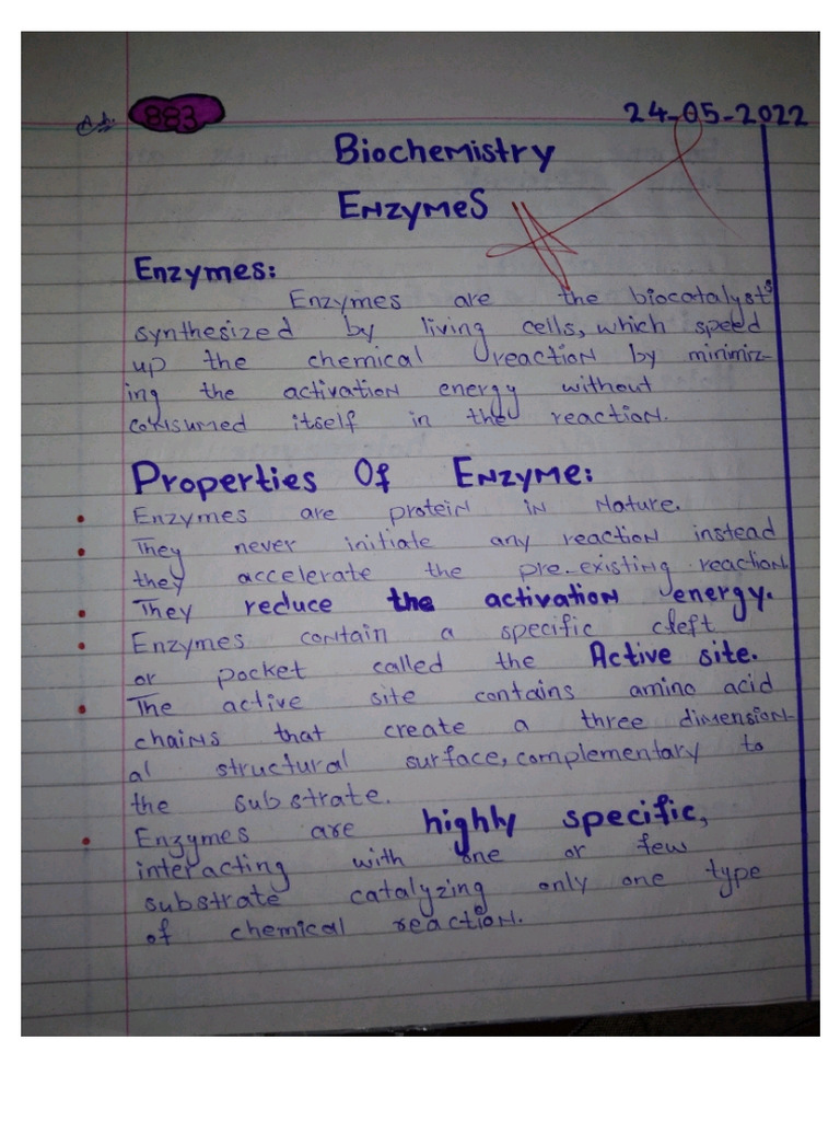 Enzymes BioChemistry | PDF