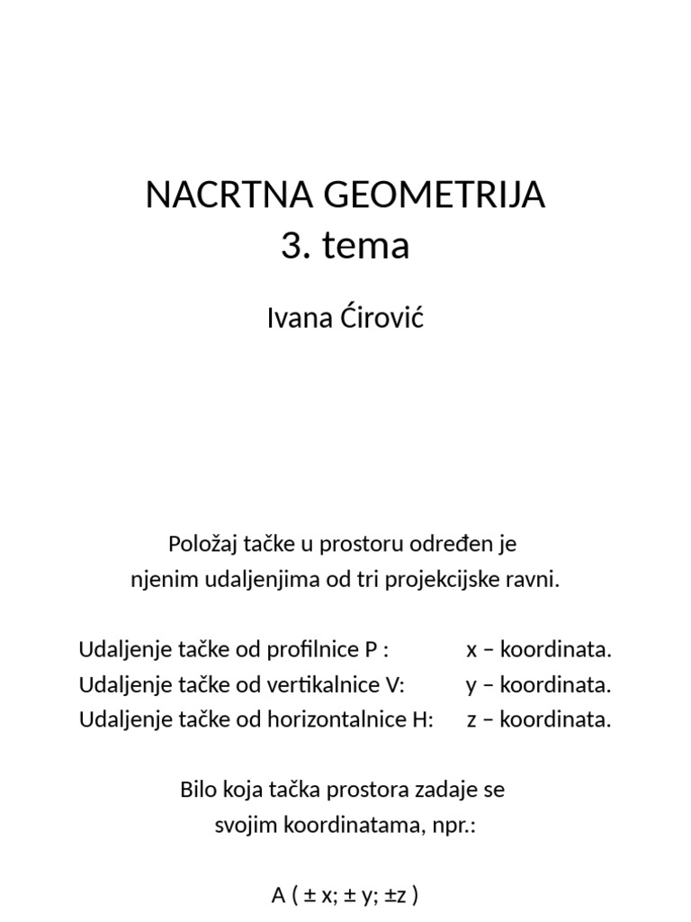 Nacrtna Geometrija 03 | PDF