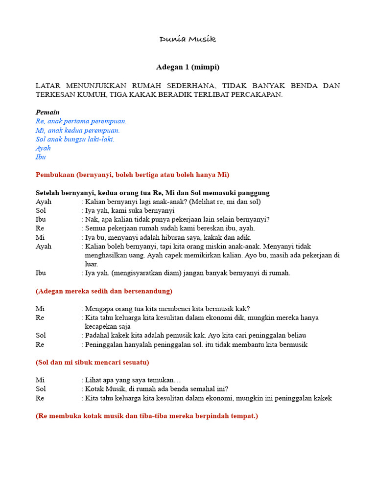 Naskah Dunia Musik OKE | PDF