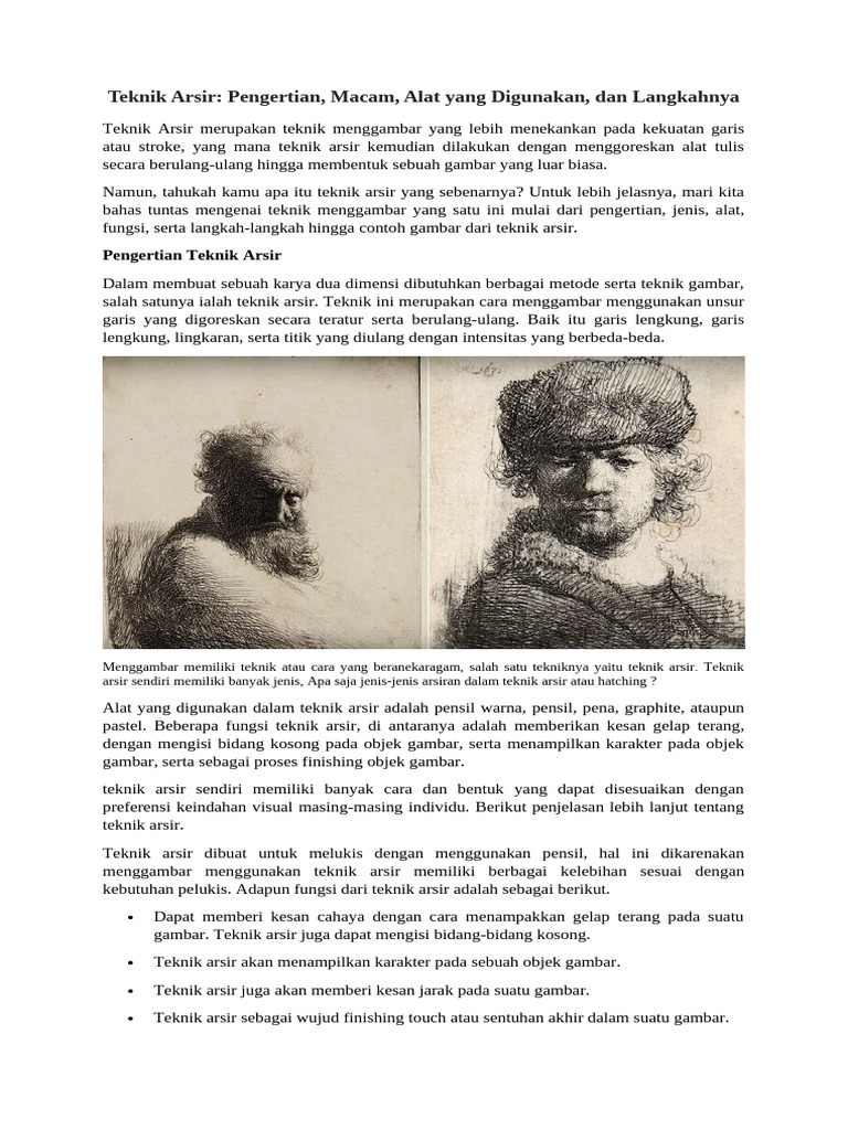 Teknik Arsir: Pengertian dan Macamnya | PDF