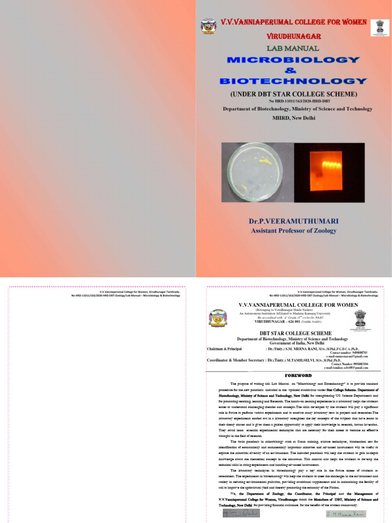 Microbiology & Biotechnology Lab Manual | PDF | Microscopy | Microbiology