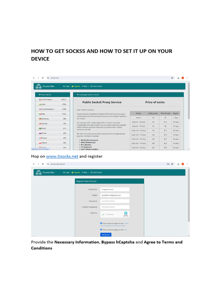 How To Buy and Setup Socks 5 | PDF | Proxy Server | Cyberspace