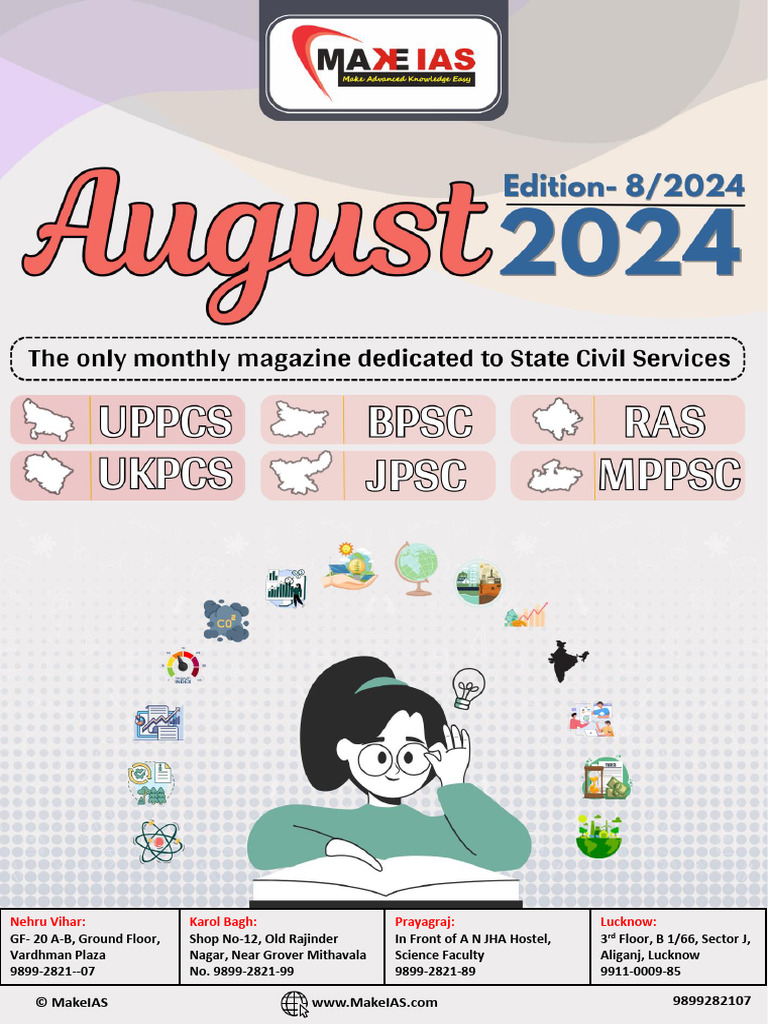 August 2024 Current Affairs Magazine - MakeIAS | PDF | World Wide Web ...
