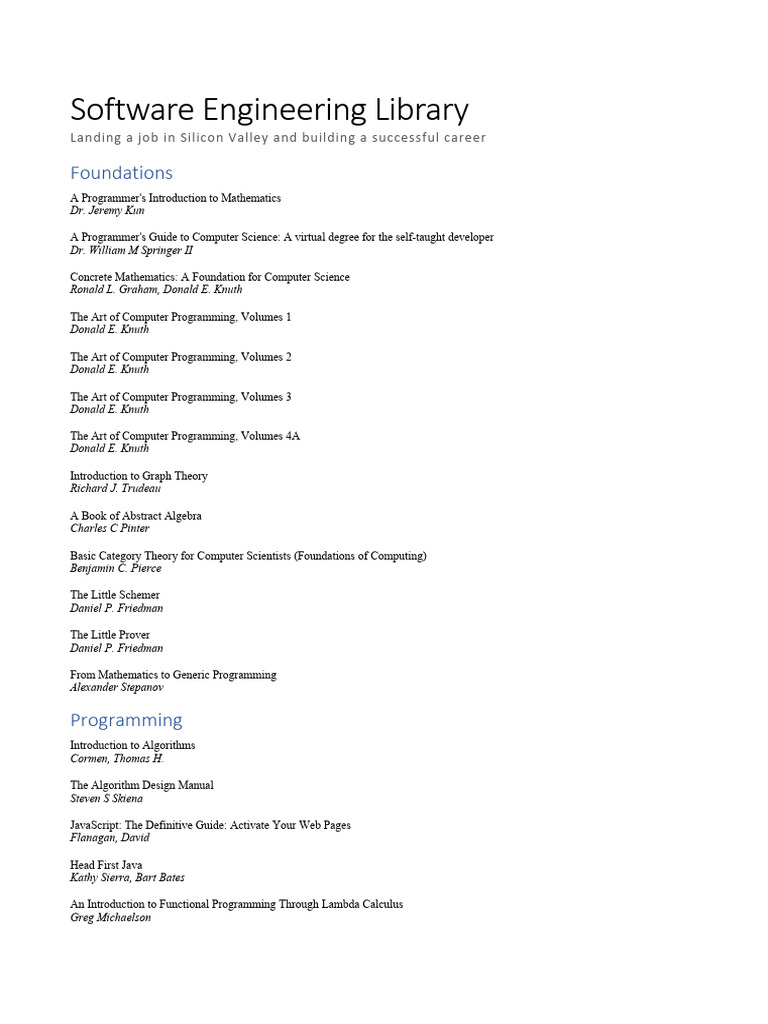 Software Engineering Library | PDF | Computer Programming | Functional Programming