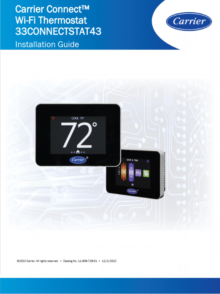 Carrier Connect Wi-Fi Thermostat Guide | PDF | Mobile App | Thermostat