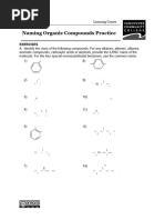 CH 20 Naming Cyclic Alkanes Cyclic Alkenes Practice Worksheet1 | PDF ...