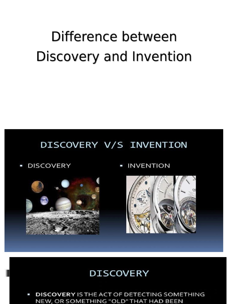 Difference Between Discovery and Invention | PDF