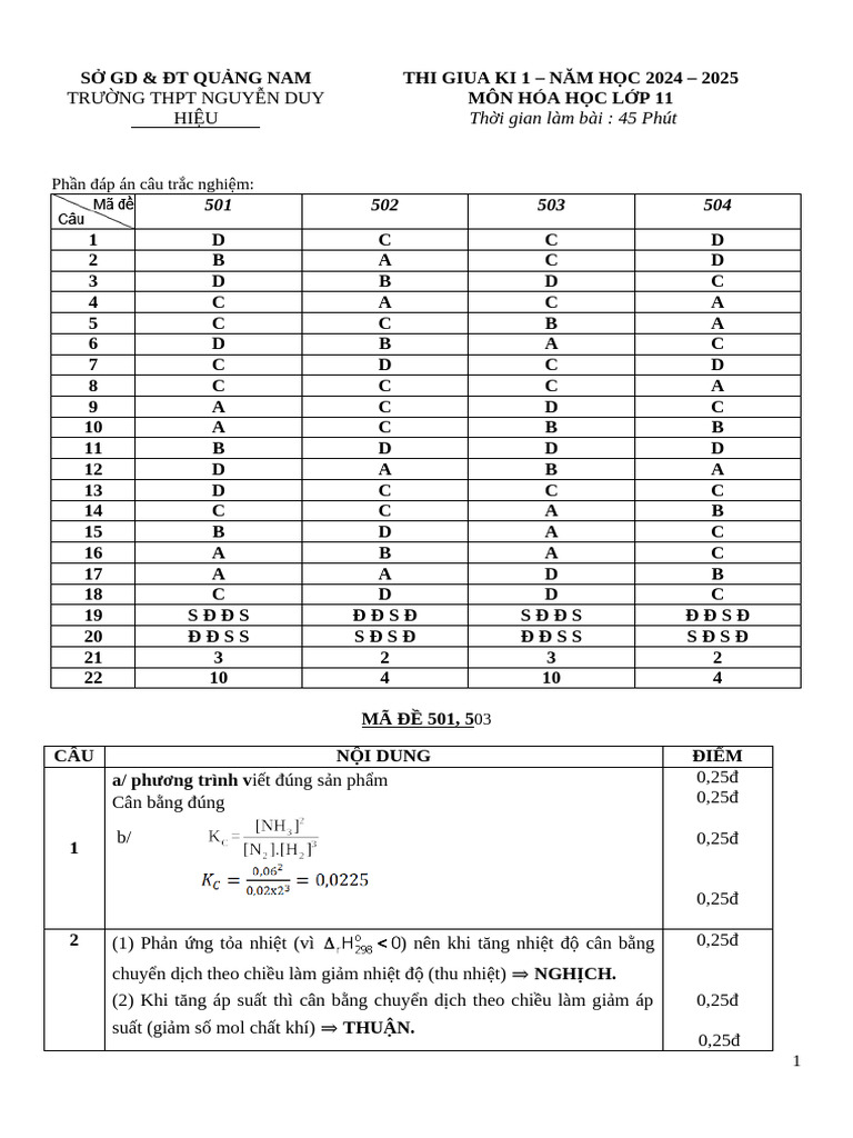 Hoa 11 HDC Gk1 Nh24 25 Huyen | PDF