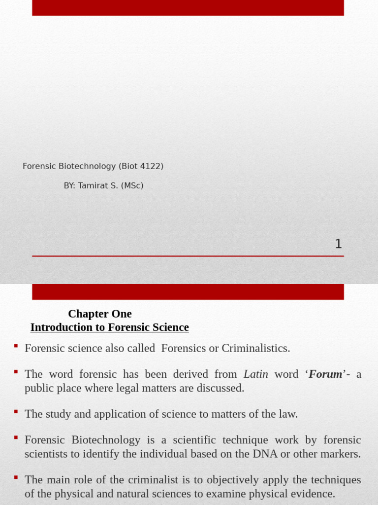 Chapter 1 & 2 Forensics | PDF | Dna Profiling | Microsatellite