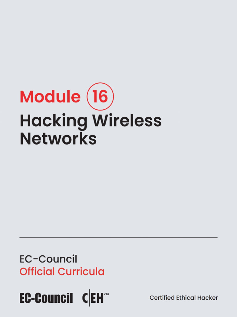 CEHv13 - Module 16 - Hacking Wireless Networks Hide01.Ir | PDF