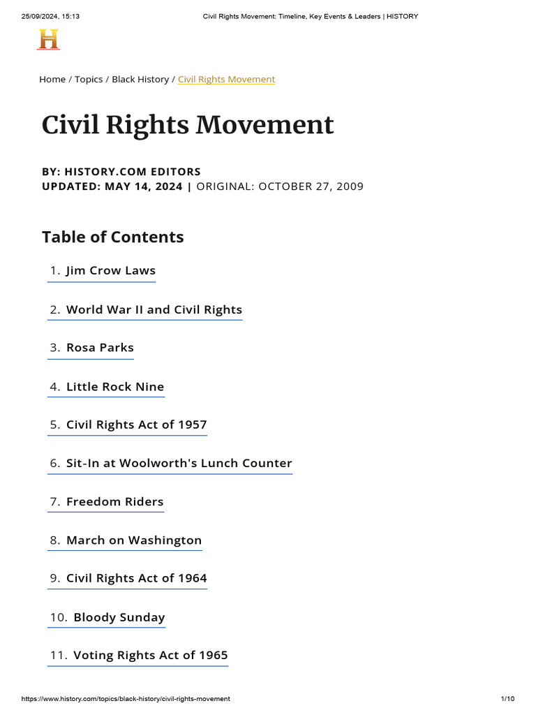 Civil Rights Movement | PDF | Student Nonviolent Coordinating Committee ...