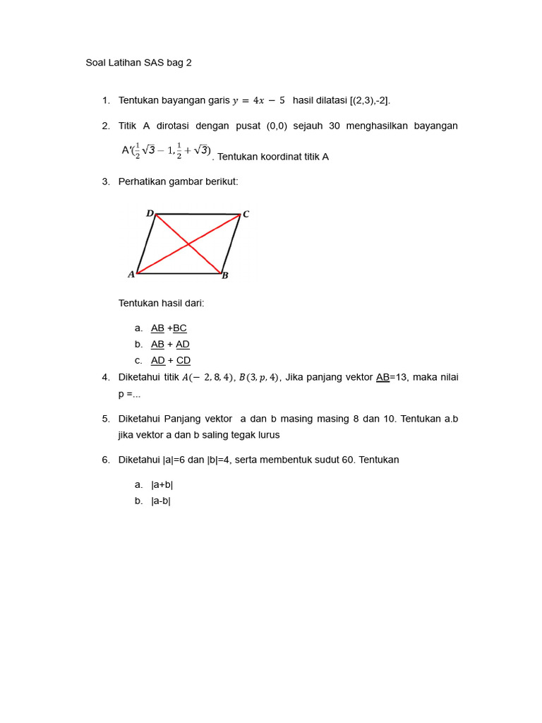 Soal Latihan SAS (Bagian 2) | PDF