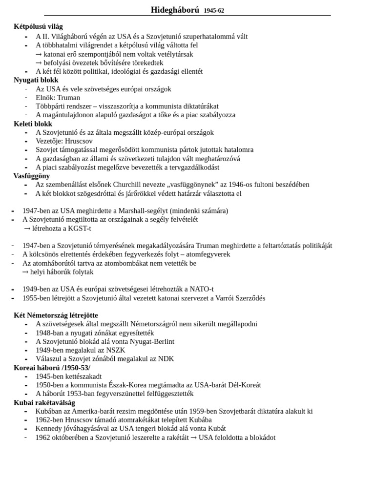Hidegháború 1945 | PDF