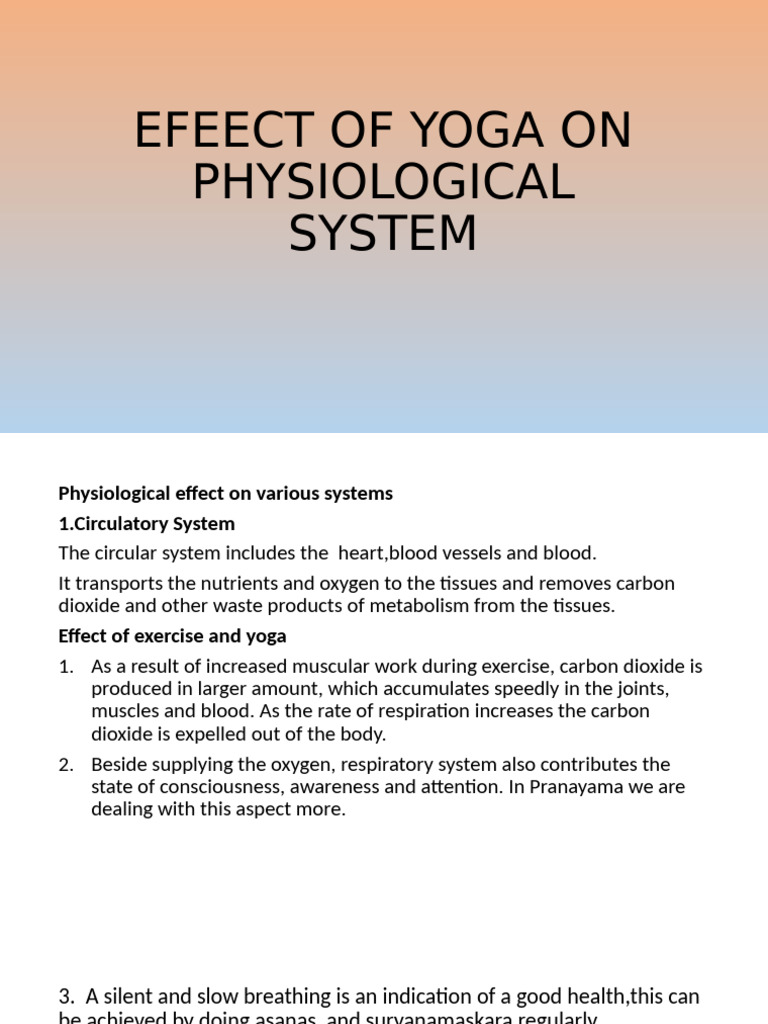 Yoga's Impact on Physiological Systems | PDF | Breathing ...