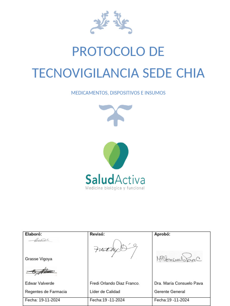 Dot Sogc 013 Protocolo De Tecnovigilancia Pdf Dispositivo Médico