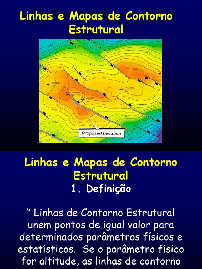 Aula - Linhas e Mapas de Contorno Estrutural | PDF | Mapa | Geociências