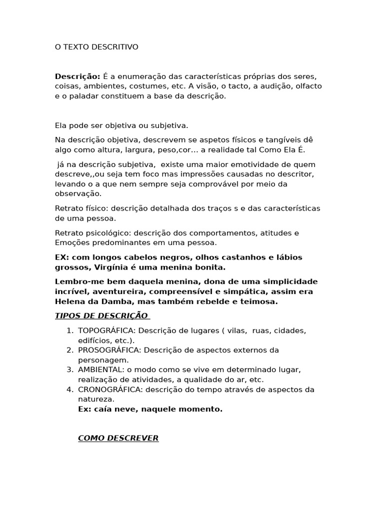 TEXTO DESCRITIVO | PDF