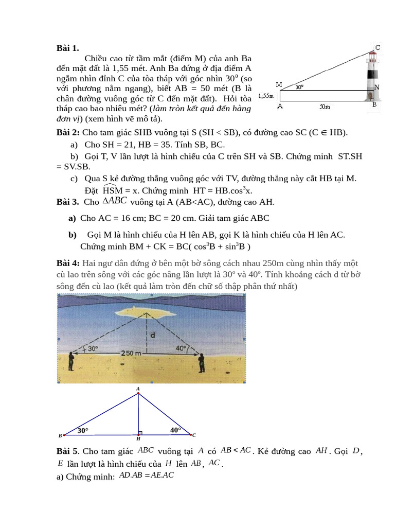 BT VDC Toán 9 (GK I) - G I 9A | PDF