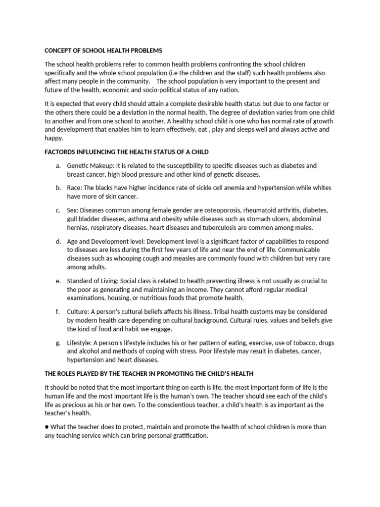 School Health Problems Khe 132 | PDF | Hypertension | Teachers