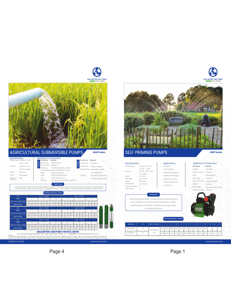 Pump Electric Brochure 10 March 2023 Ef545a8a65 | PDF | Pump | Electric ...