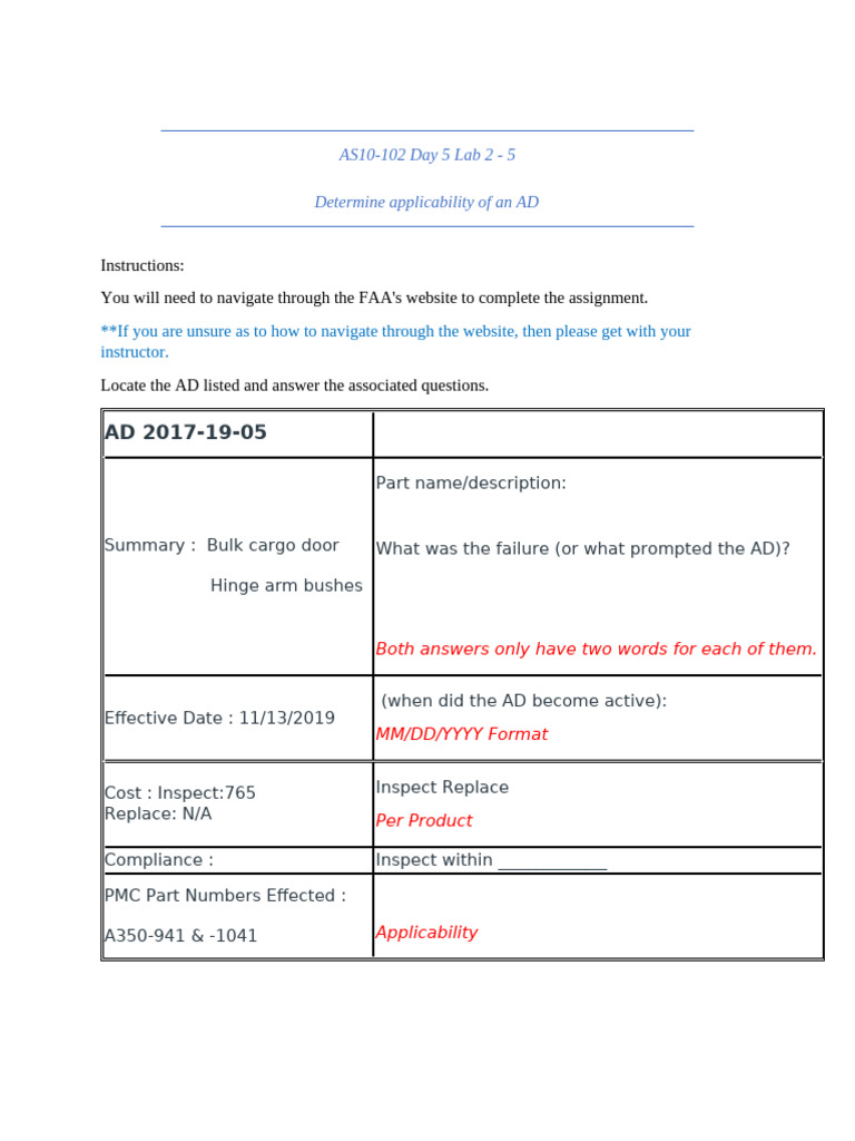 AD Compliance Lab for Airbus Inspections | PDF | Aircraft | Aviation