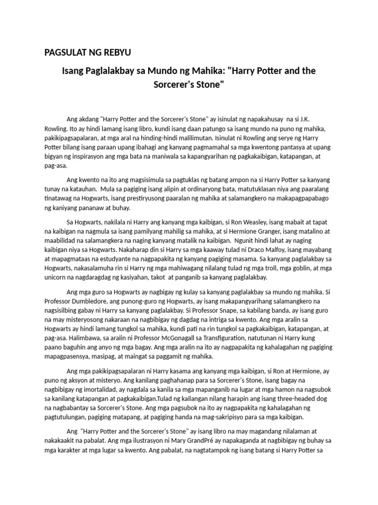 Pagsulat NG Rebyu | PDF