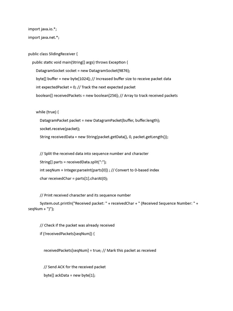 Sliding Window | PDF | Transmission Control Protocol | Software Engineering