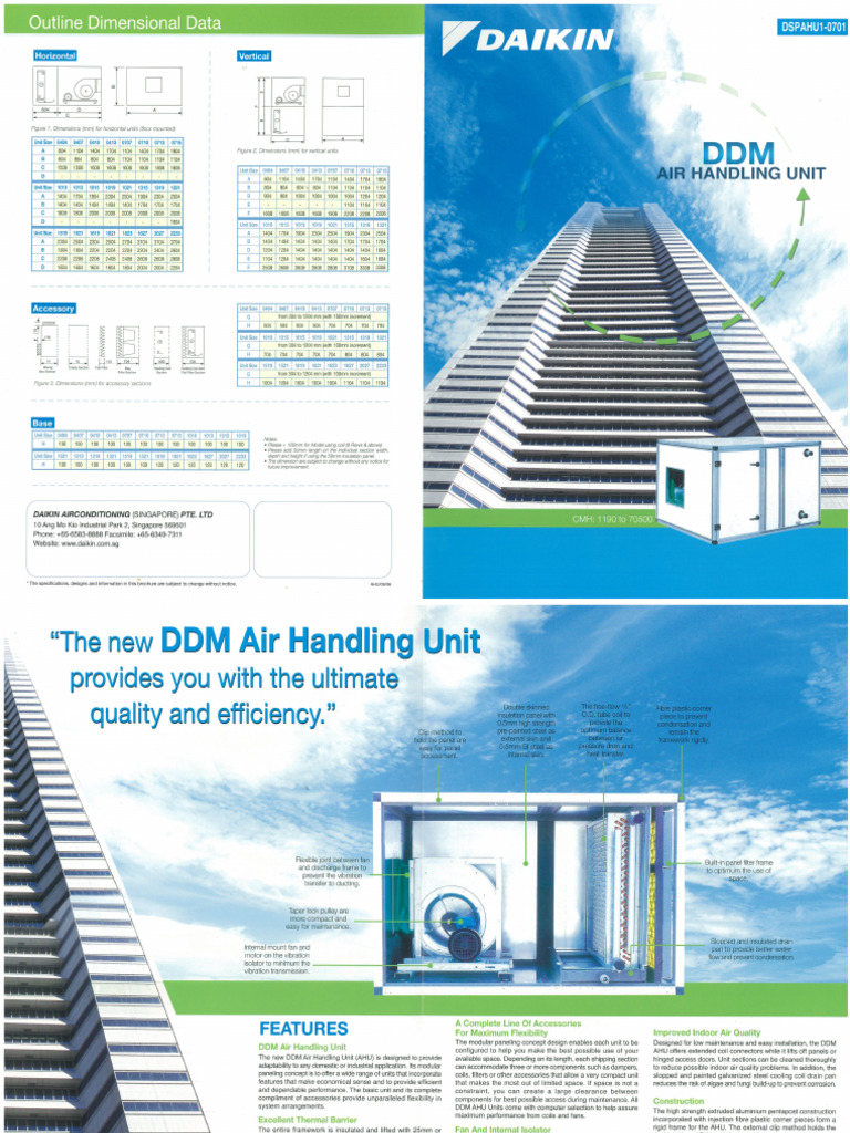 Air Handling Unit (DDM Models) | PDF