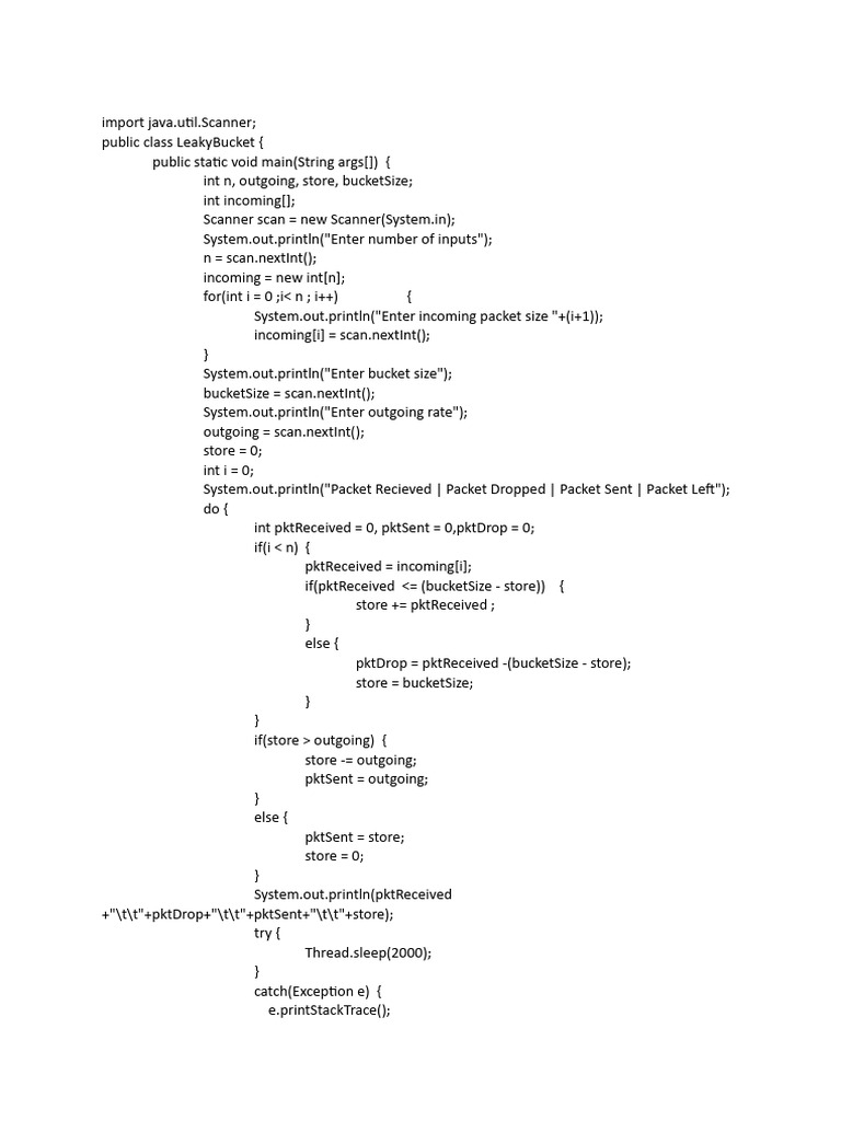 Leaky Bucket | PDF | Computer Programming | Computing