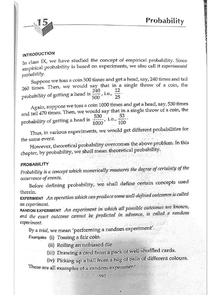Chapter - 14 Probablity Chapter - 7 Coordinate Geometry | PDF