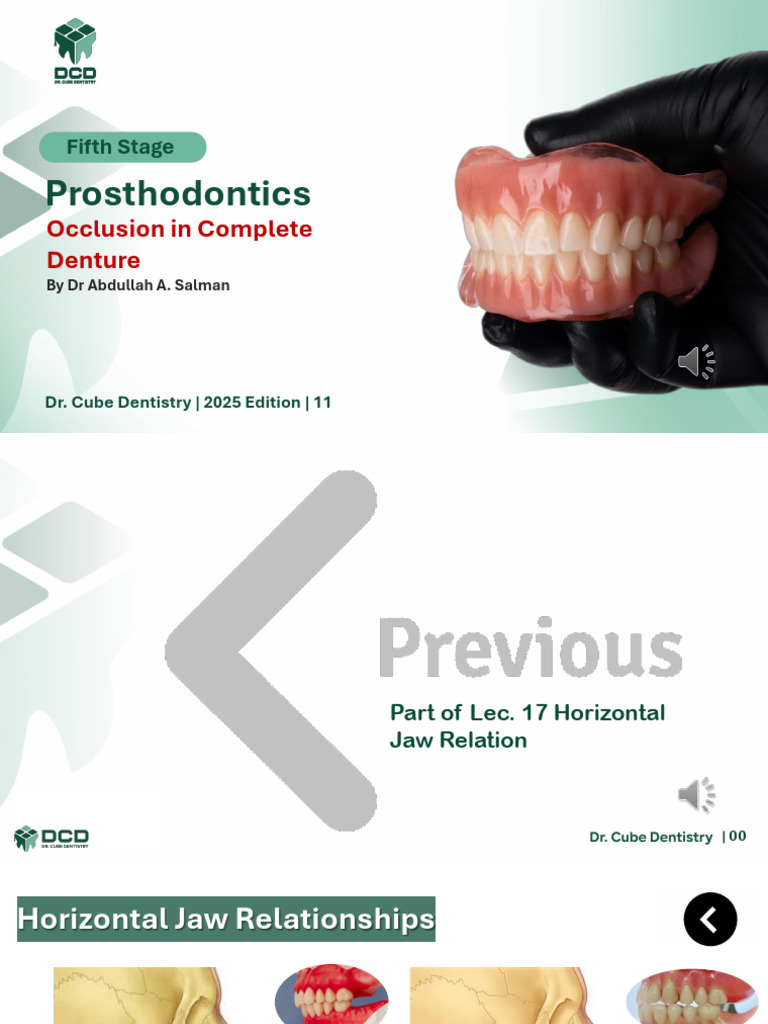 Lec.11 Pros 5TH | PDF | Dentures | Dentistry Branches