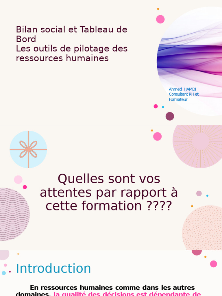 Bilan Social Et Tableau de Bord Hamdi | PDF | Gestion des ressources ...