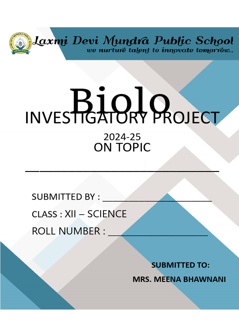 Biology Front Page | PDF
