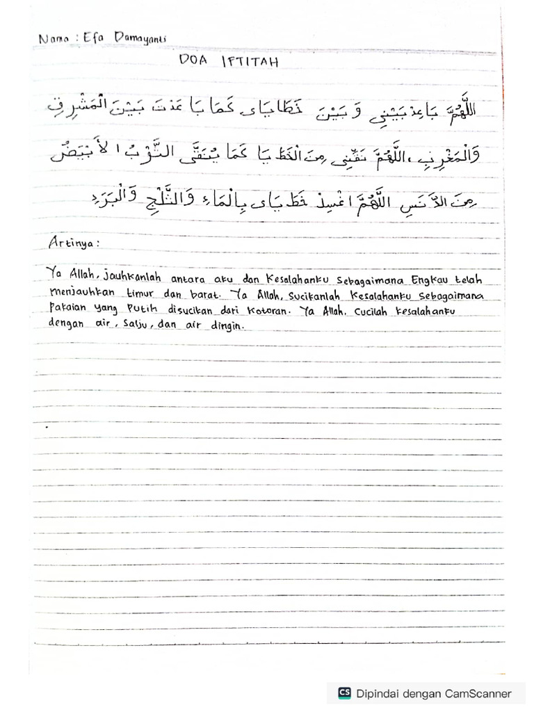 Doa Iftitah Efa Damayanti | PDF