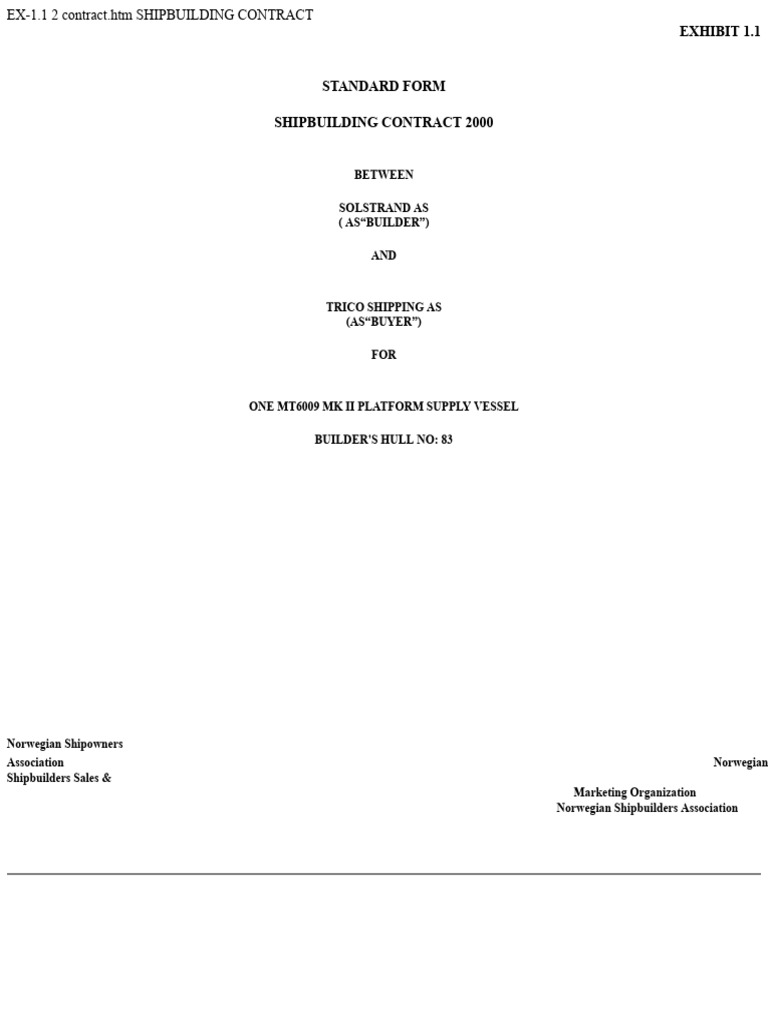Shipbuilding Contract | PDF | Ships | Procurement