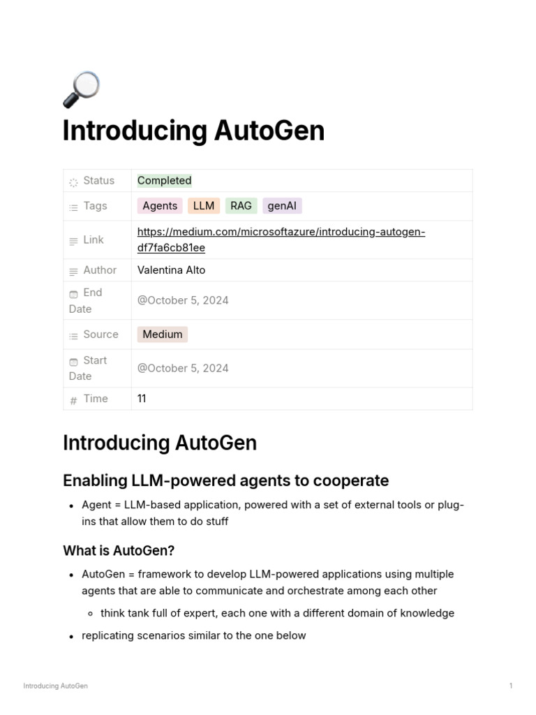 Introducing AutoGen | PDF | Cognition | Computing