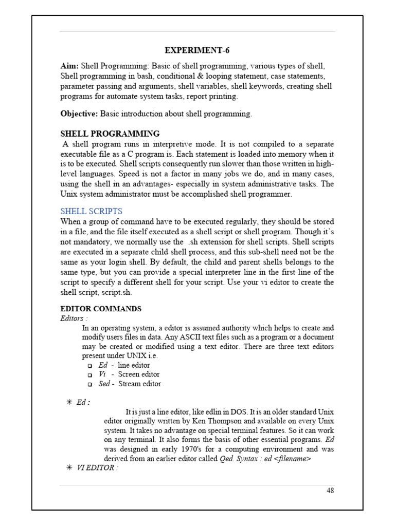 OS 6th EXP | PDF | Scripting Language | Computer Program