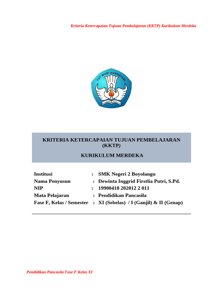 Contoh KKTP | PDF