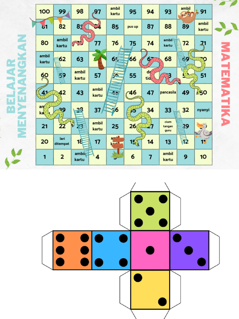 Snakes and Ladders Board Game A4.pdf 2 | PDF