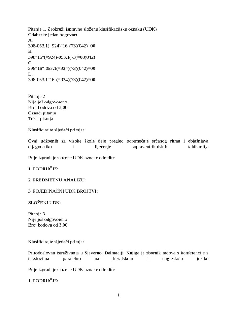 Klasifikacijske, Jesenski Rok | PDF