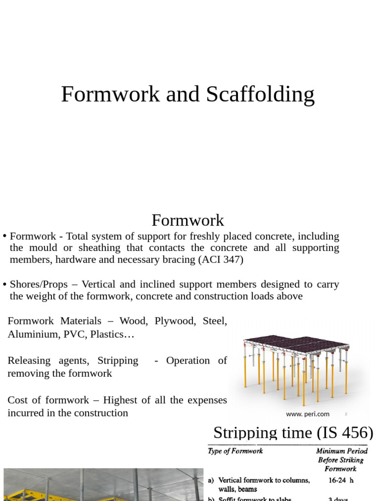 Overview of Formwork and Scaffolding | PDF | Building Materials | Building Technology