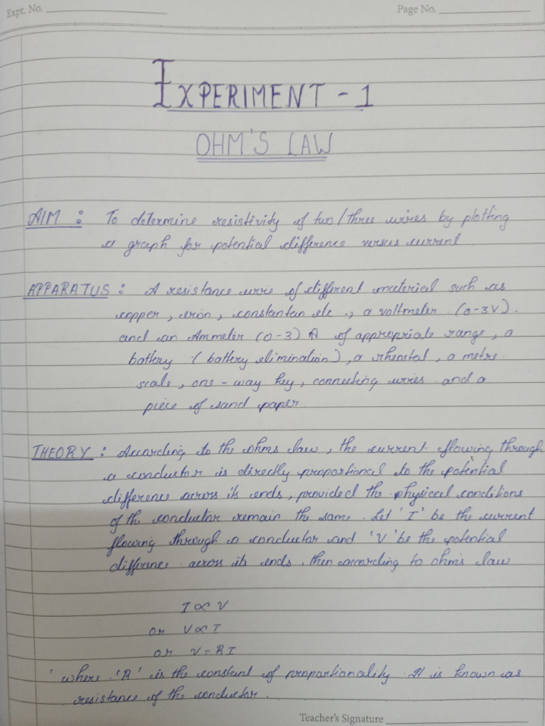 Physics Exp. 1 | PDF