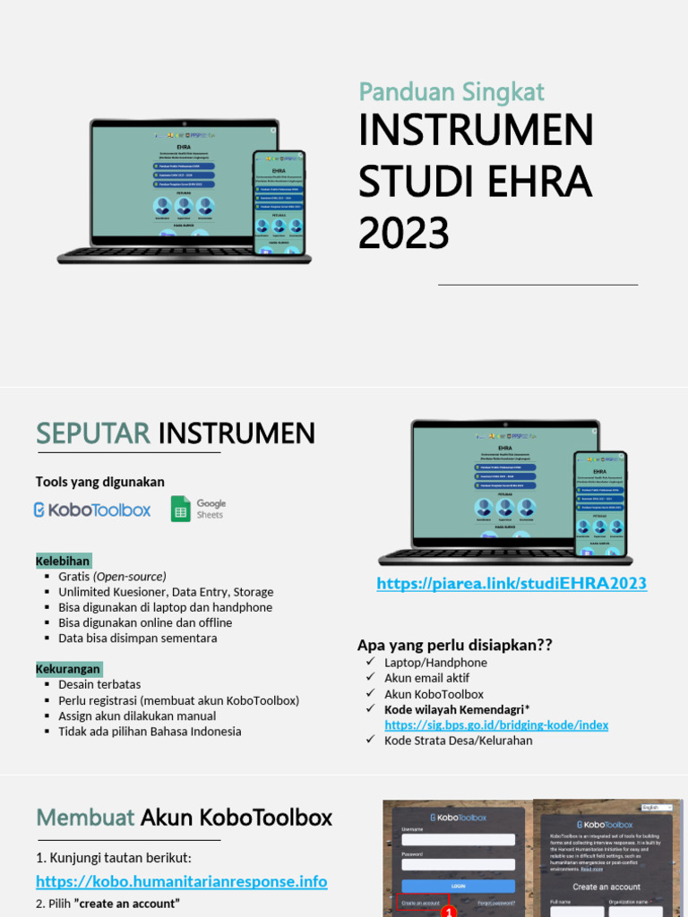 Panduan Singkat Tools EHRA 2023 | PDF
