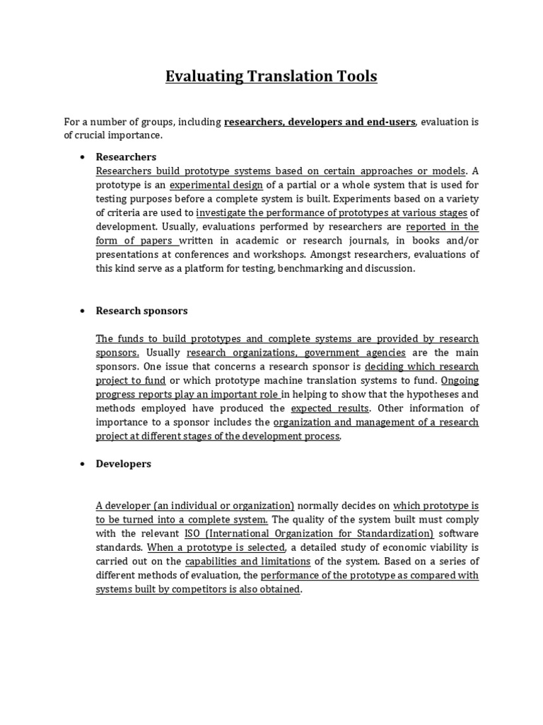 Translation & Technology (Session 9) | PDF | Prototype | System